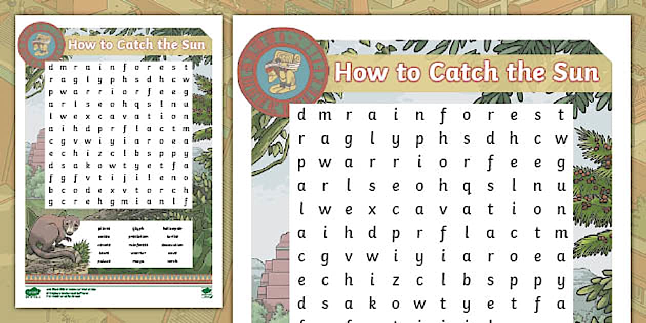 How to Catch the Sun Word Search | Twinkl Originals - Twinkl